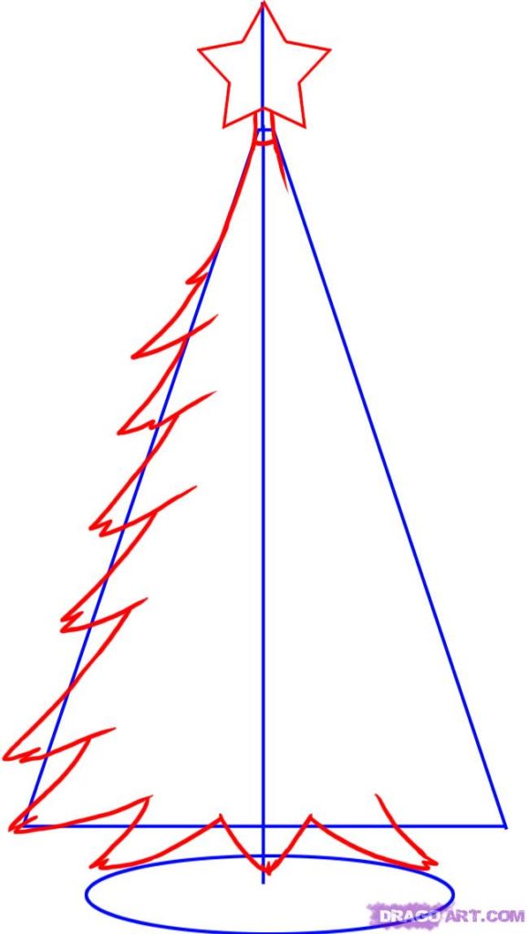 Karácsonyfa rajz lépésről lépésre | Karácsonyfa Világ